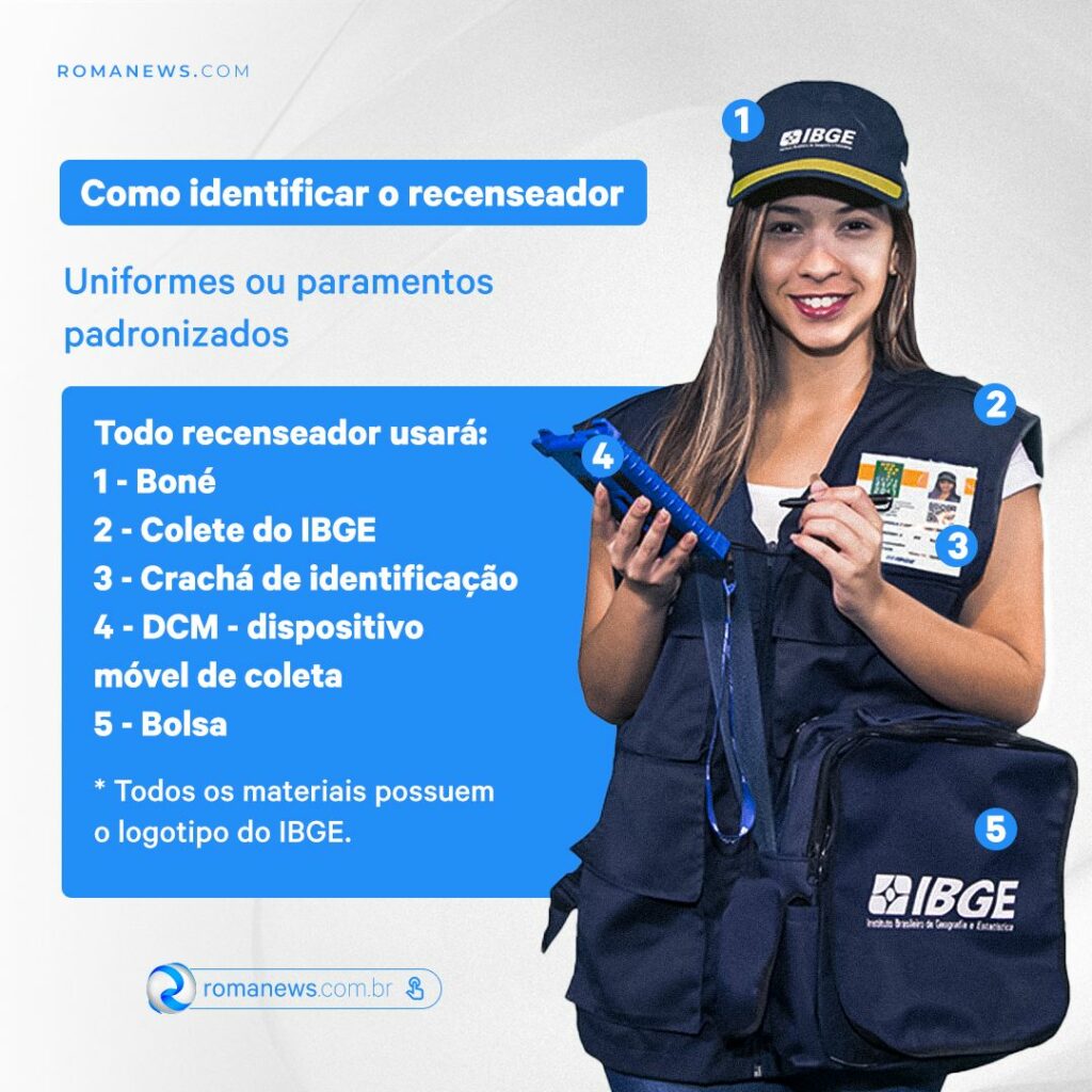 Censo 2022: saiba como reconhecer o recenseador do IBGE Censo 2022: saiba como reconhecer o recenseador do IBGE